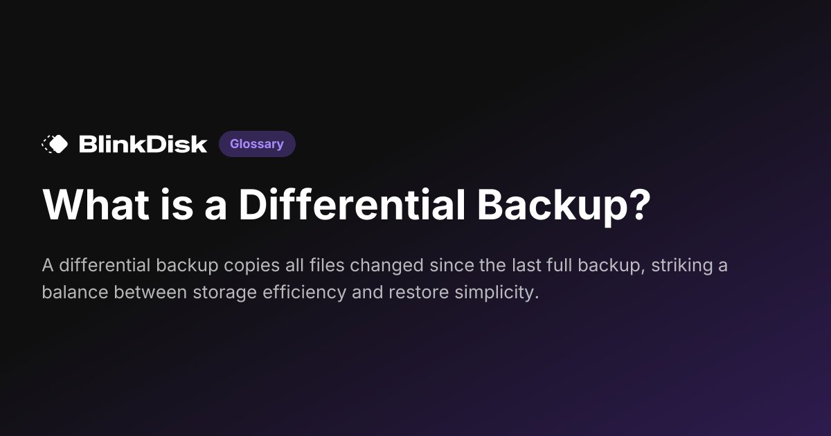What is a Differential Backup? | BlinkDisk