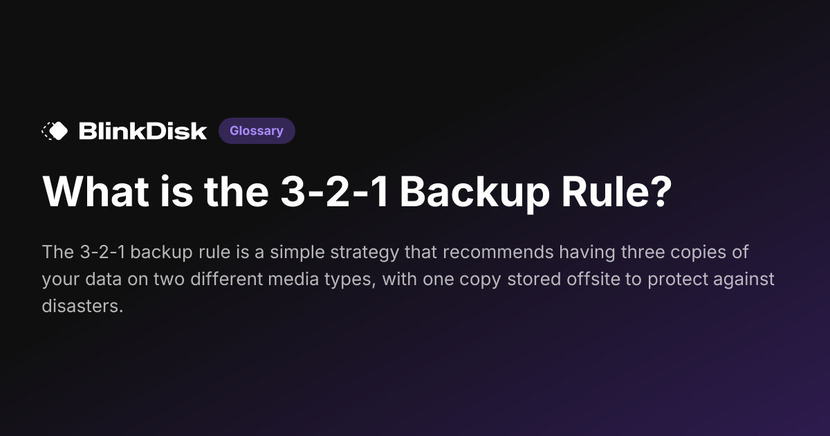 What is the 3-2-1 Backup Rule? | BlinkDisk